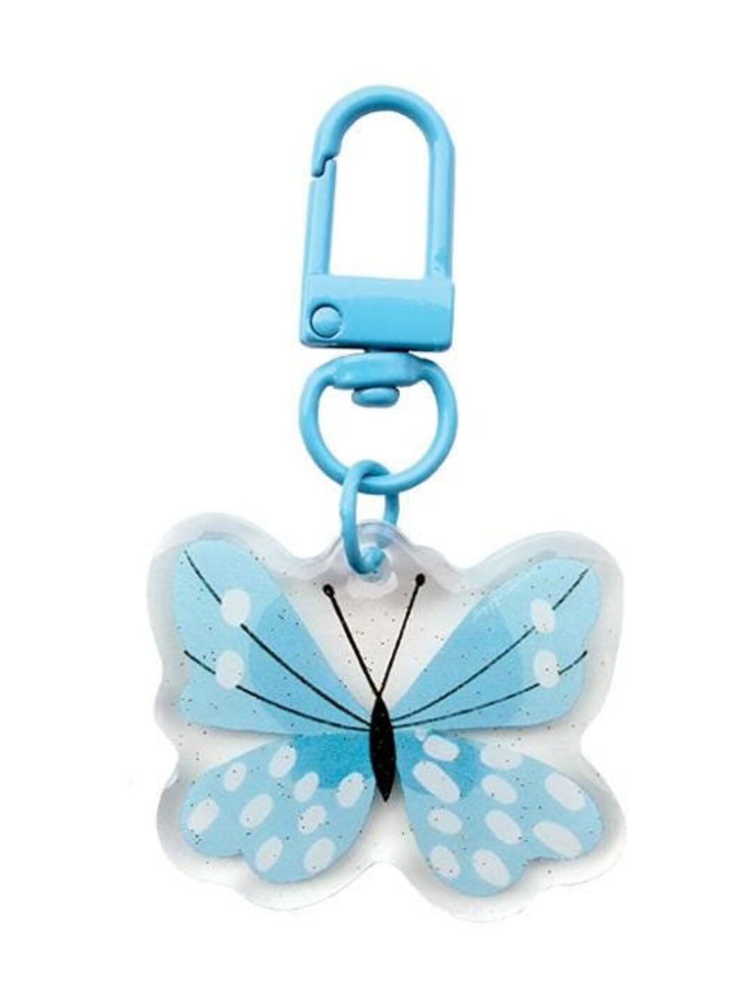 Blue Butterfly Glitter Charm by Lizzy House - Etsy