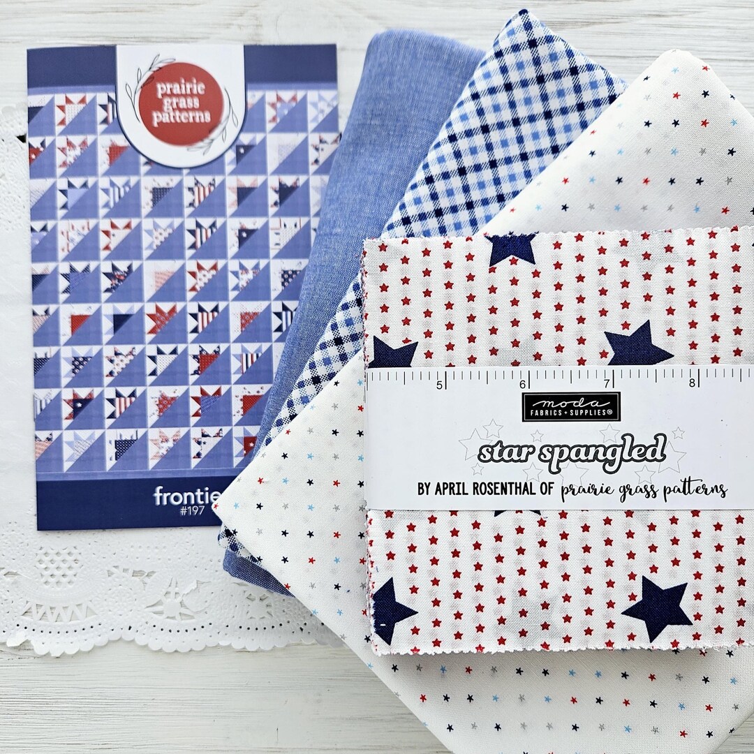 Frontier Quilt Kit - Star Spangled Version - Prairie Grass Patterns - Etsy