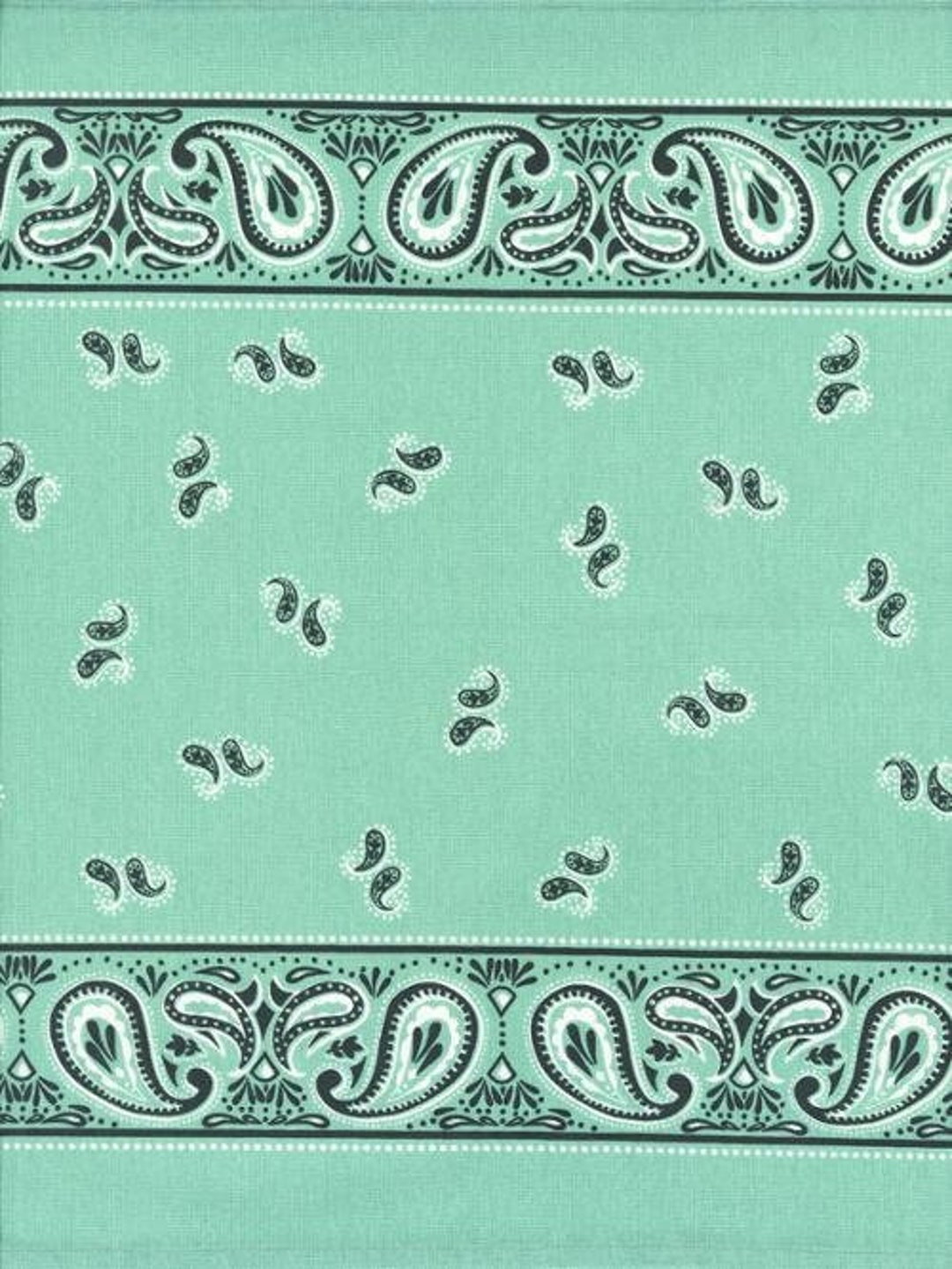 Aqua Bandana Classic Retro Toweling - Etsy