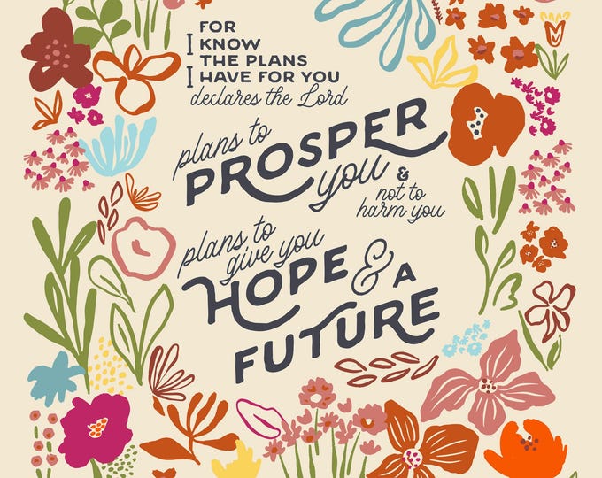 Prosper, Hope & Future Panel From Things Above Collection by Fancy That ...