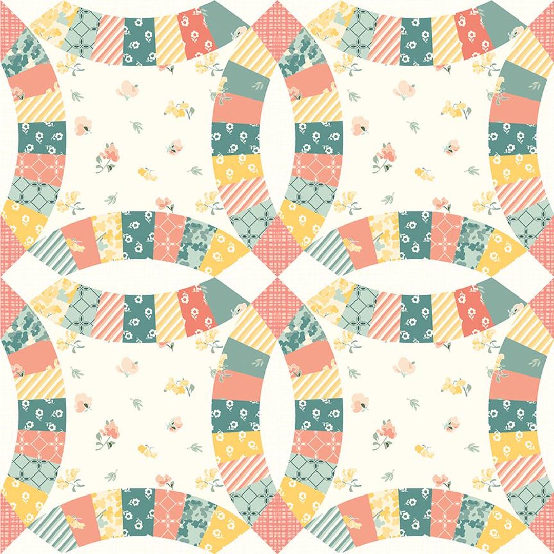 Double Wedding Ring Cheater Print From New Beginnings by Sandy Gervais ...