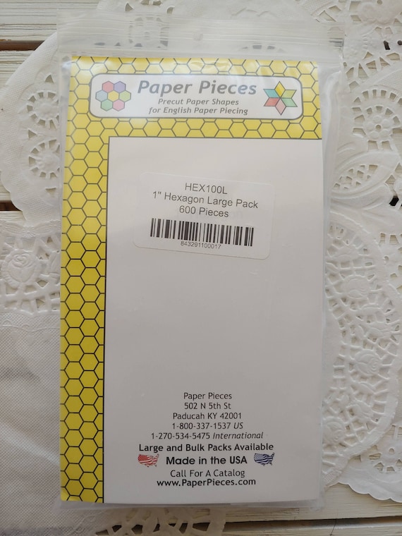 1 Inch Hexagon Papers from Paper Pieces 600 count | Etsy