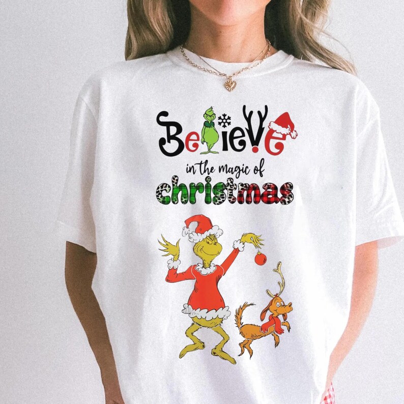 Grinch Christmas PNG | Believe in Magic Holiday Design (digital ...