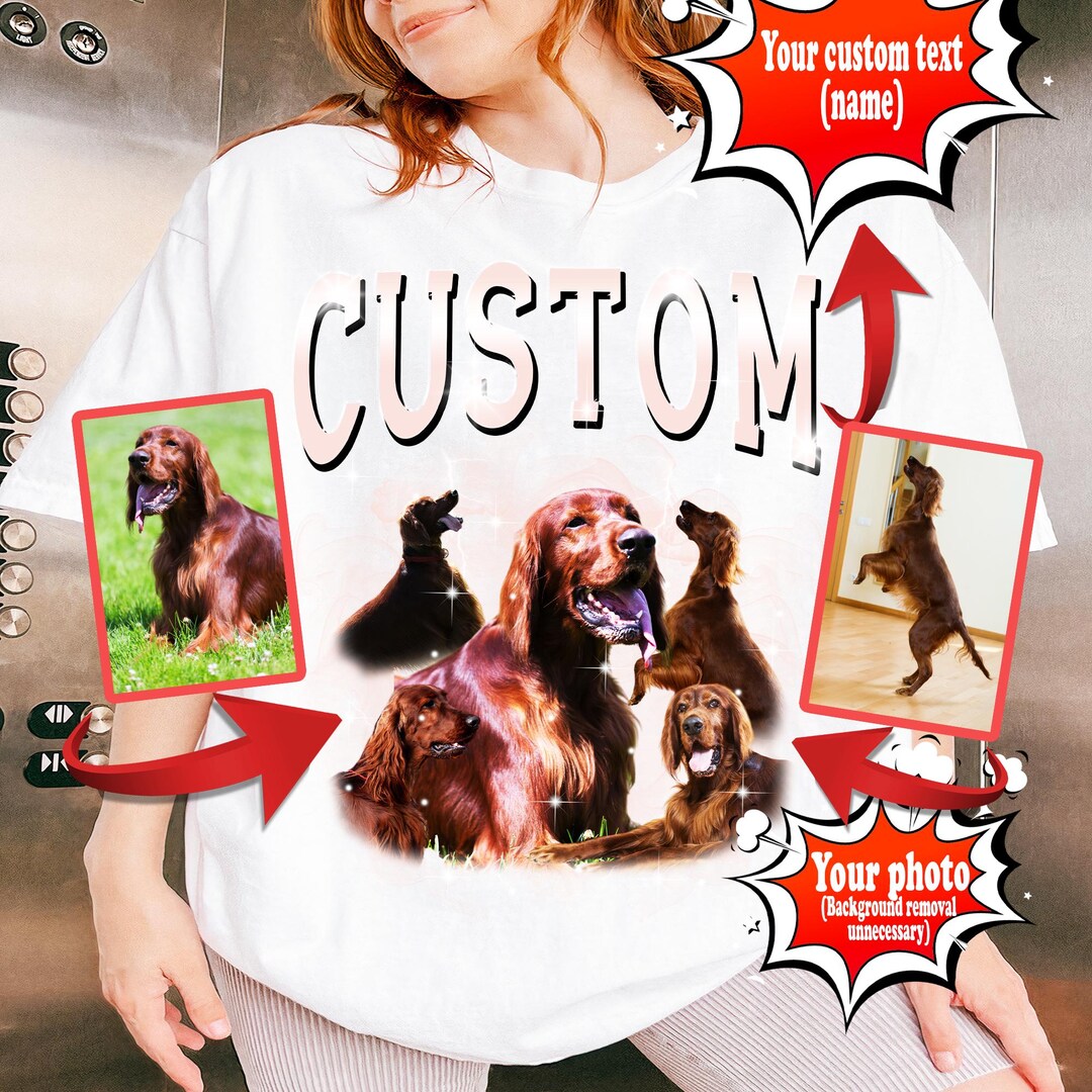Create a Custom Pet Bootleg, Dog Dad Shirt, Custom Pet Shirt, Pet Loss ...