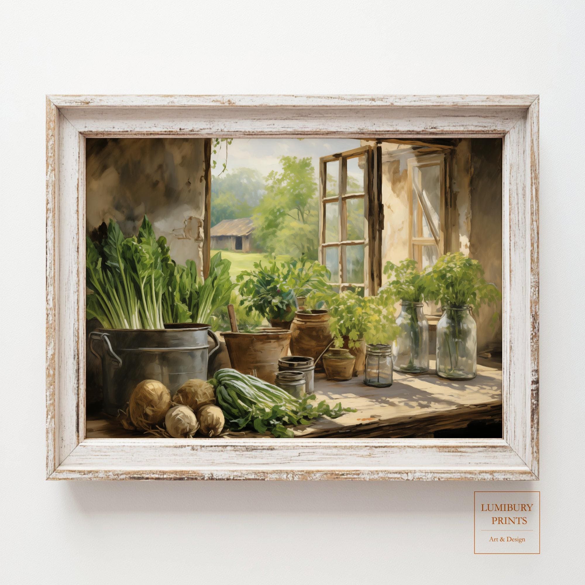 Farm Kitchen Wall Art, Vegetable Still Life Print, Cottagecore Kitchen ...