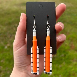 Nasa's Space Launch System (SLS) 3D Printed Dangle Earrings - Etsy