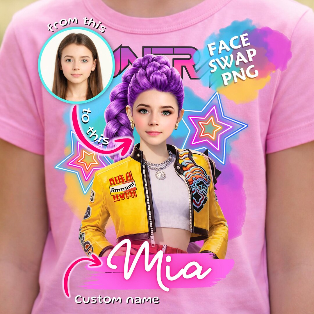 Custom K-pop Face Swap PNG | Personalized Fan Art Shirt (digital ...