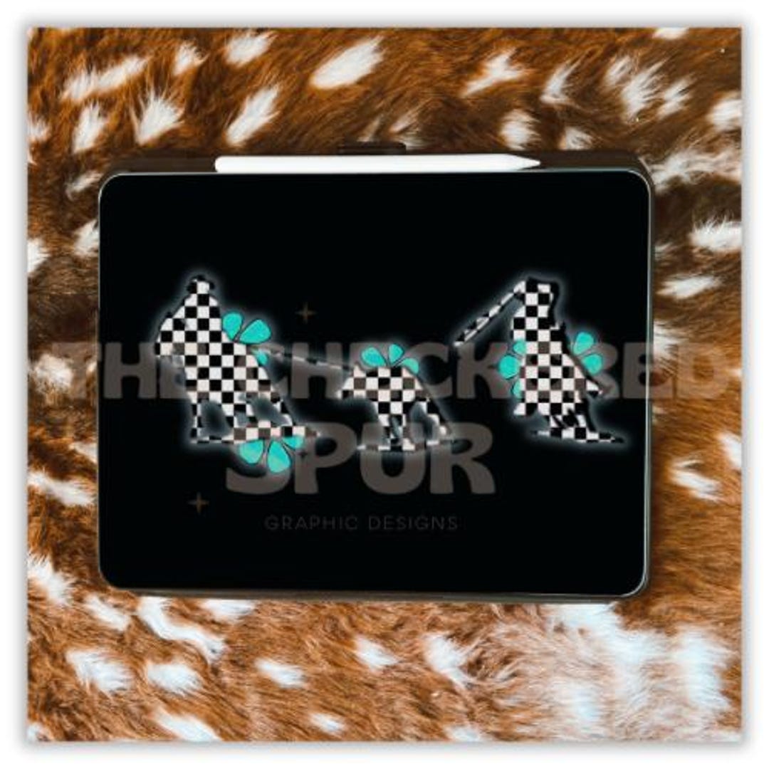 Checkered Print Team Roper Digital Design | Western Roping PNG ...