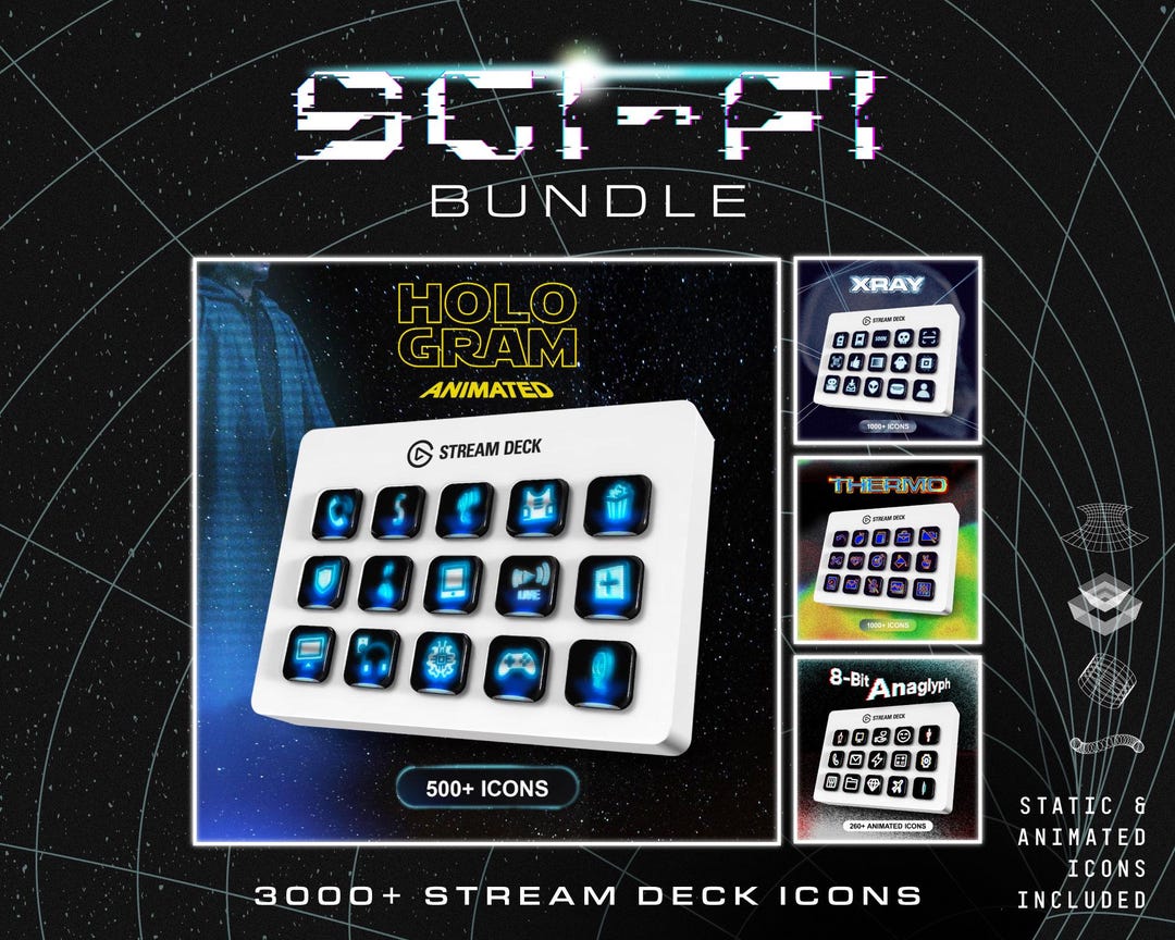 Stream Deck Icons | Sci-fi Bundle | Streaming Assets | Elgato | Twitch ...