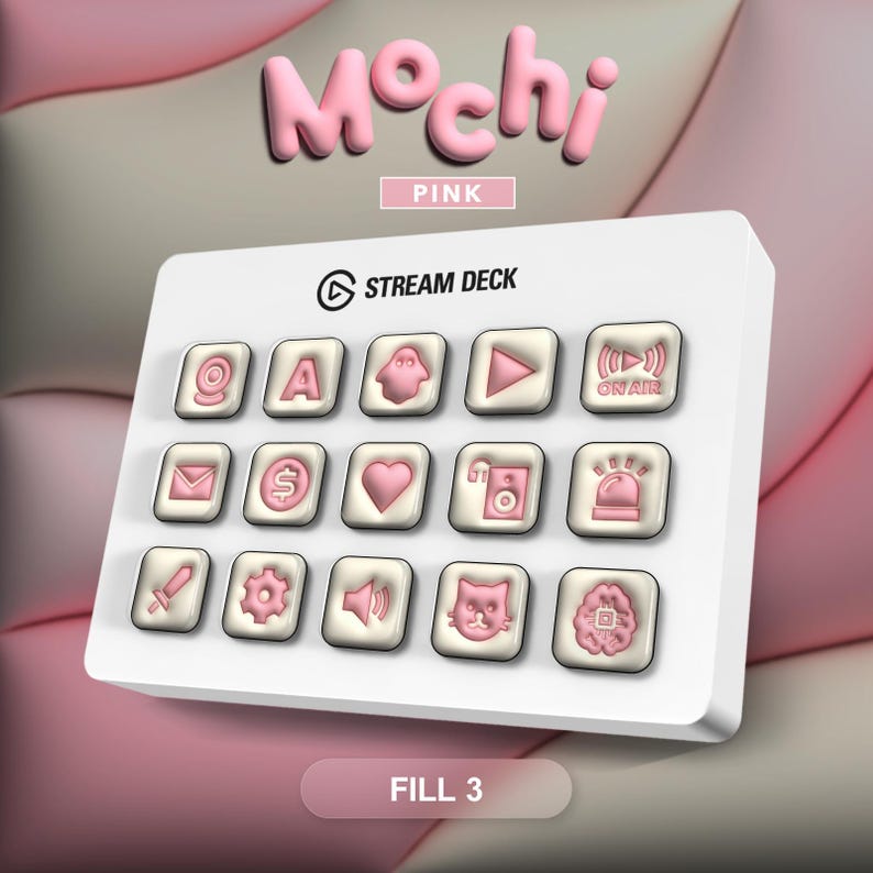 Stream Deck Icons | Mochi - Pink | Streaming Assets | Elgato | Twitch ...