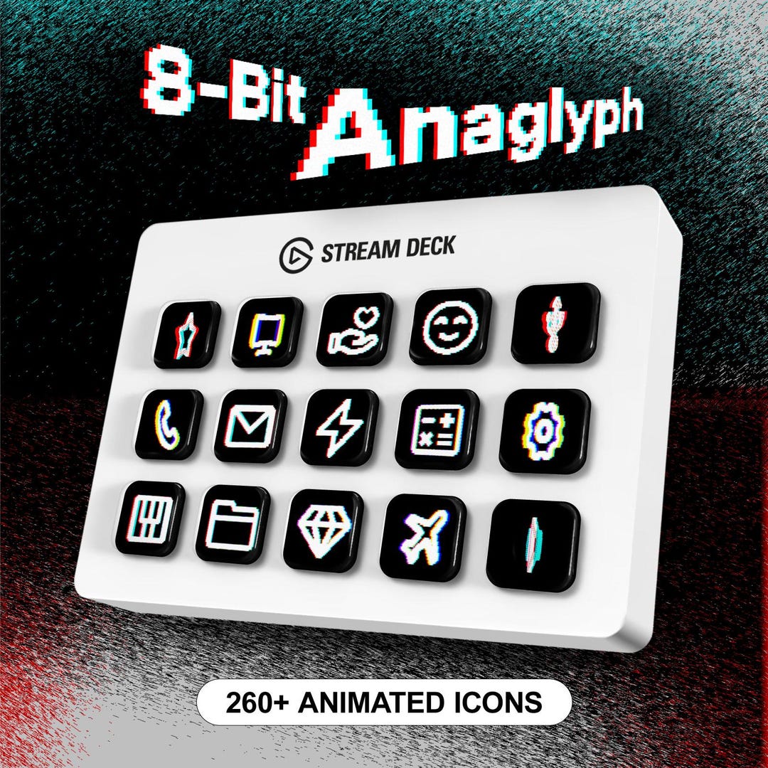 Stream Deck Animated Icons | 8-bit Anaglyph GIF | Stream Deck Icons ...