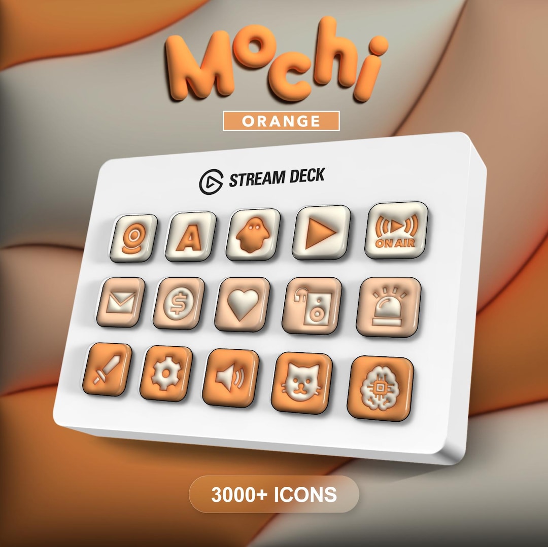 Stream Deck Icons | Mochi - Orange | Stream Deck Icons | Streaming ...