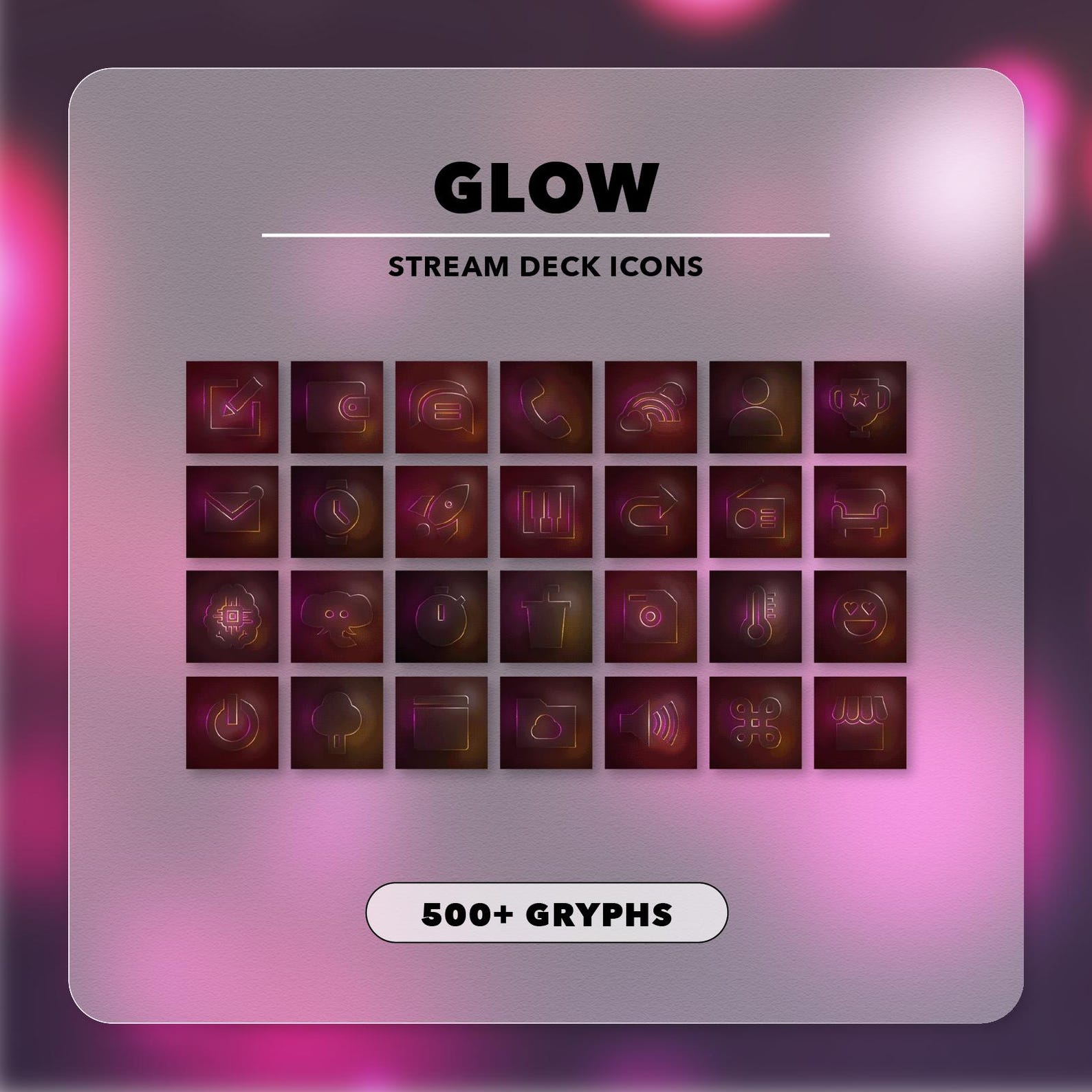 Stream Deck Icons | Glow | Animated Icons | Streaming Assets | Elgato ...