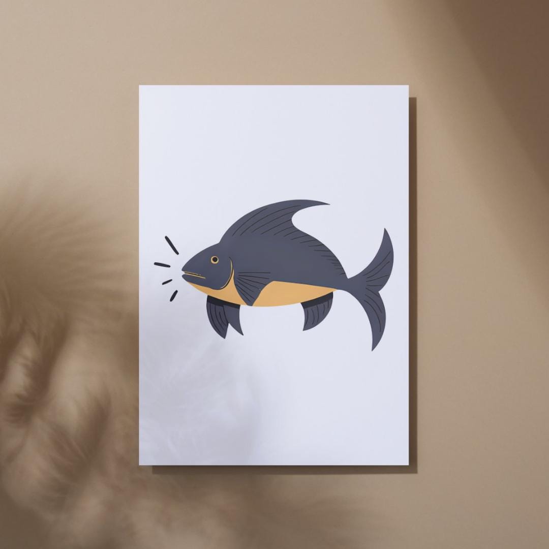 Modern Art Fish, Digital Download, Custom Fish Wall Art, Interior ...