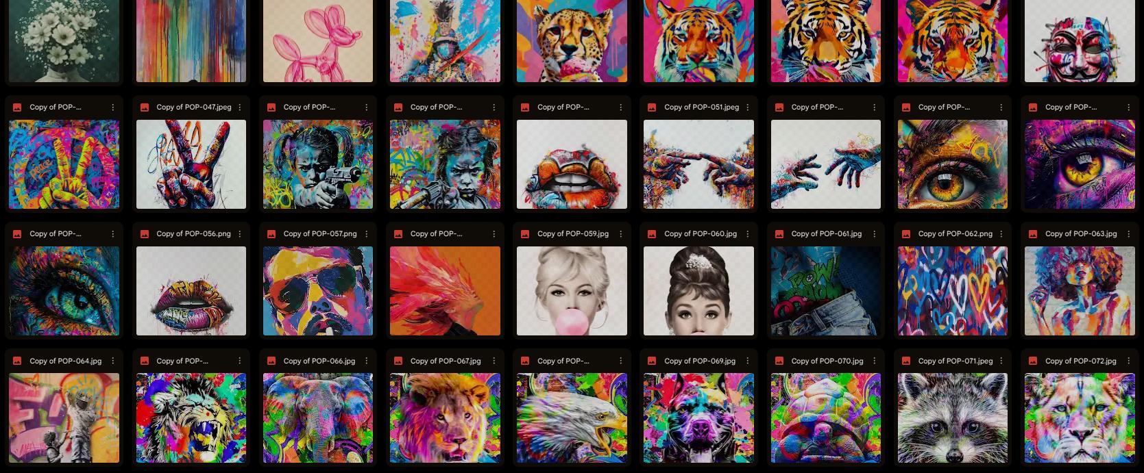 Abstract Pop Art Prints, Modern Gallery Wall Set (99 Digital JPG) - Etsy