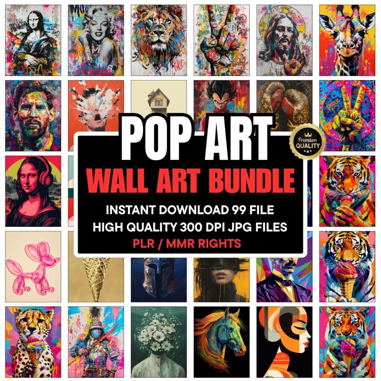 Abstract Pop Art Prints, Modern Gallery Wall Set (99 Digital JPG) - Etsy