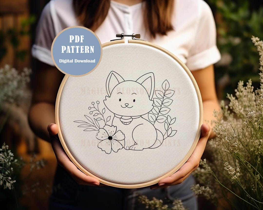 Animal & Floral Hand Embroidery Pattern Bundle (PDF Pattern) - Etsy