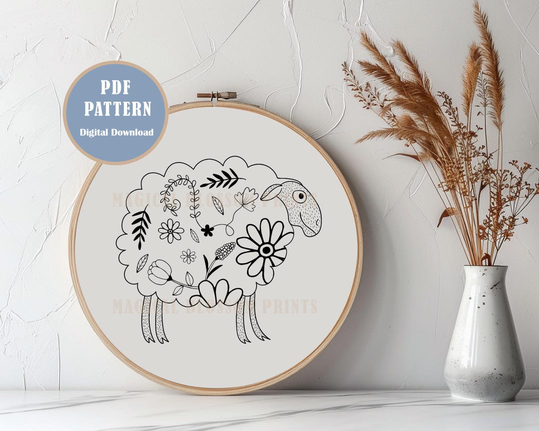 Animal Floral Hand Embroidery Designs: Spring Pattern Bundle (PDF ...