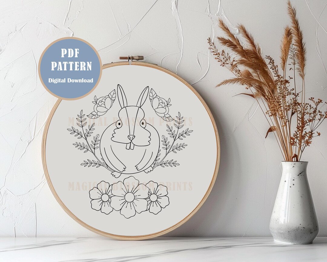 Animal & Floral Hand Embroidery Pattern Bundle (PDF Pattern) - Etsy