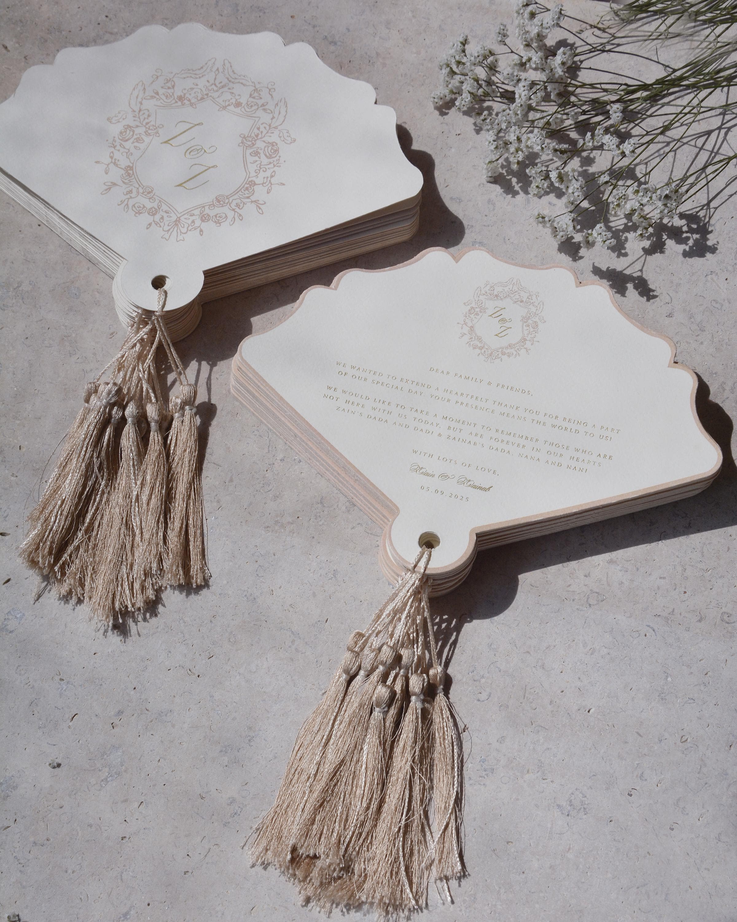 Customized Ivory Wedding Paper Fans, Printed Wedding Fans, Fans With ...