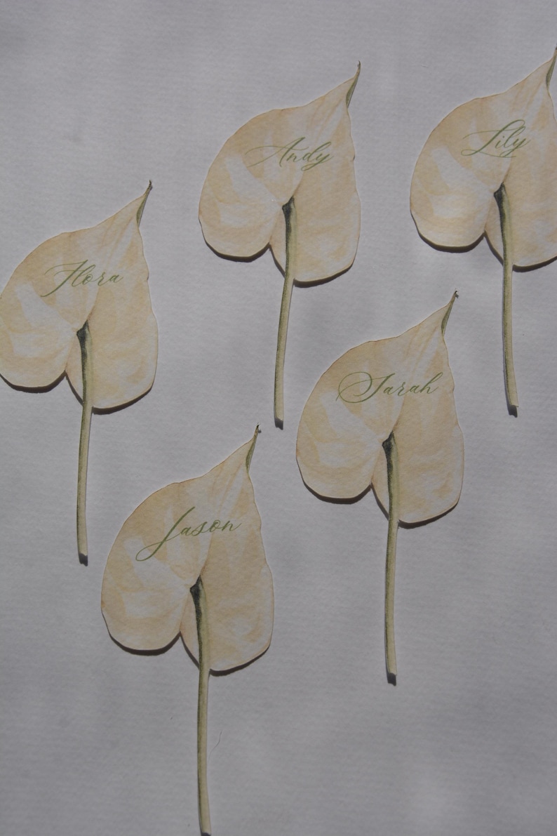 Flower Name Tags | Personalized Tag | Wedding Stationery | Name Tags ...