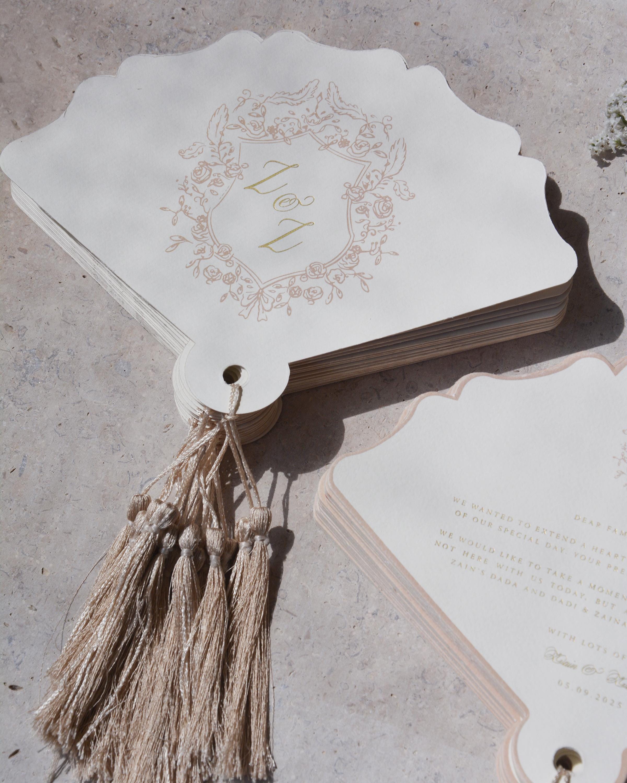 Customized Ivory Wedding Paper Fans, Printed Wedding Fans, Fans With ...