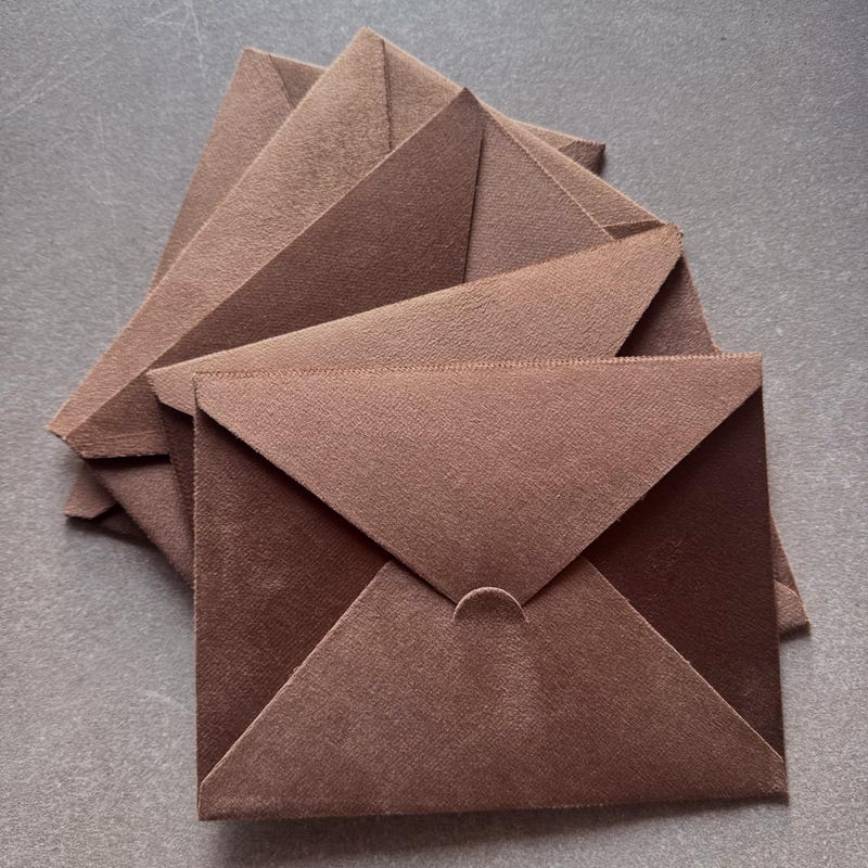 Velvet Brown Envelope - Etsy