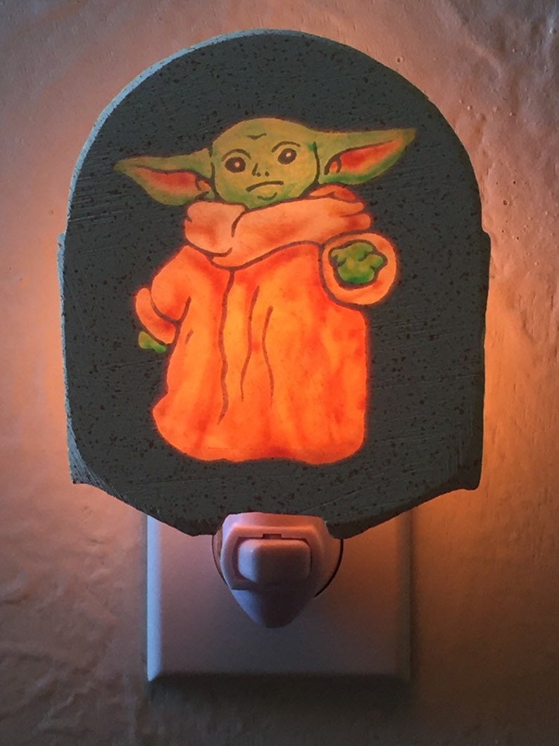 Standing Baby Yoda Inspired Large 4 Watt Night Light With - Etsy