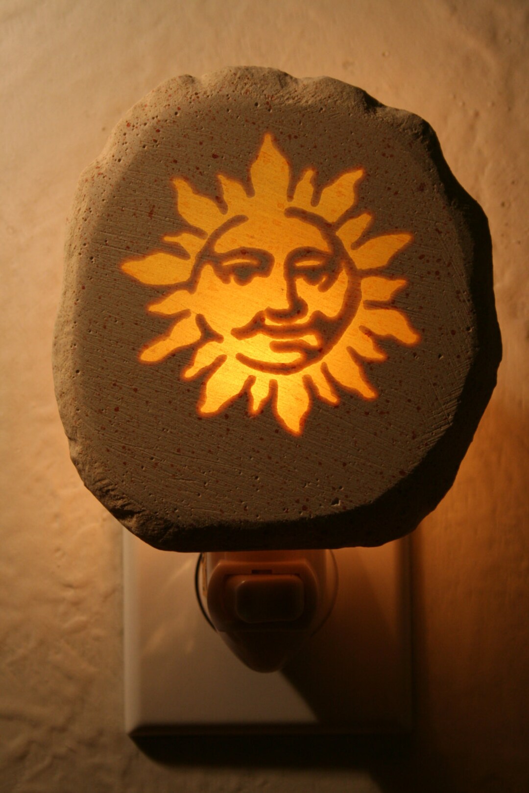 Yellow Sun Face Nightlight - Etsy