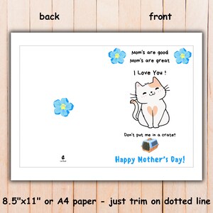 Mother's Day Card for a Cat Mom, Cat Mom Card, Cat Lover Card, Funny ...