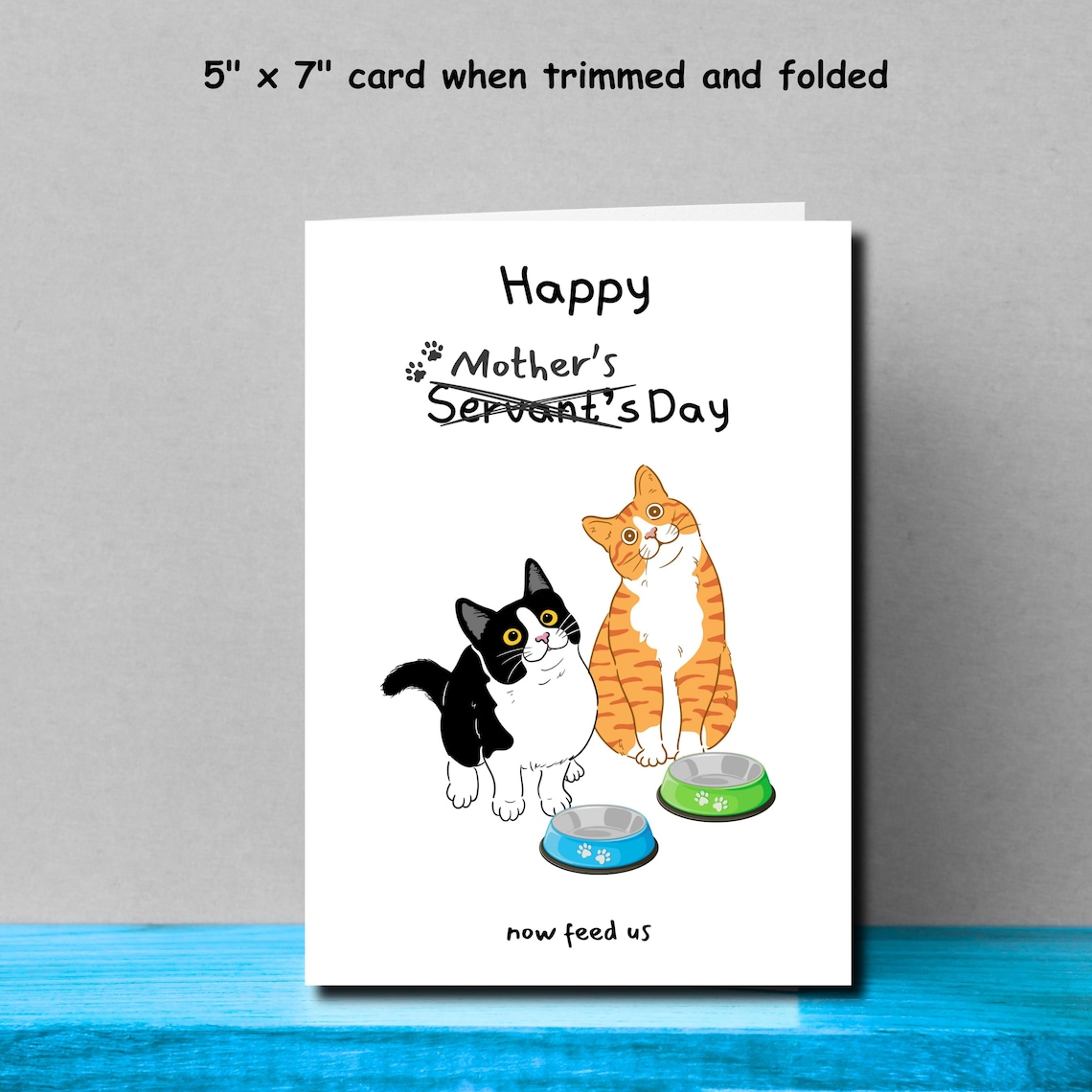 Mother's Day Cat Card for a Cat Mom, Fur Baby Card, Cat Lover Card ...