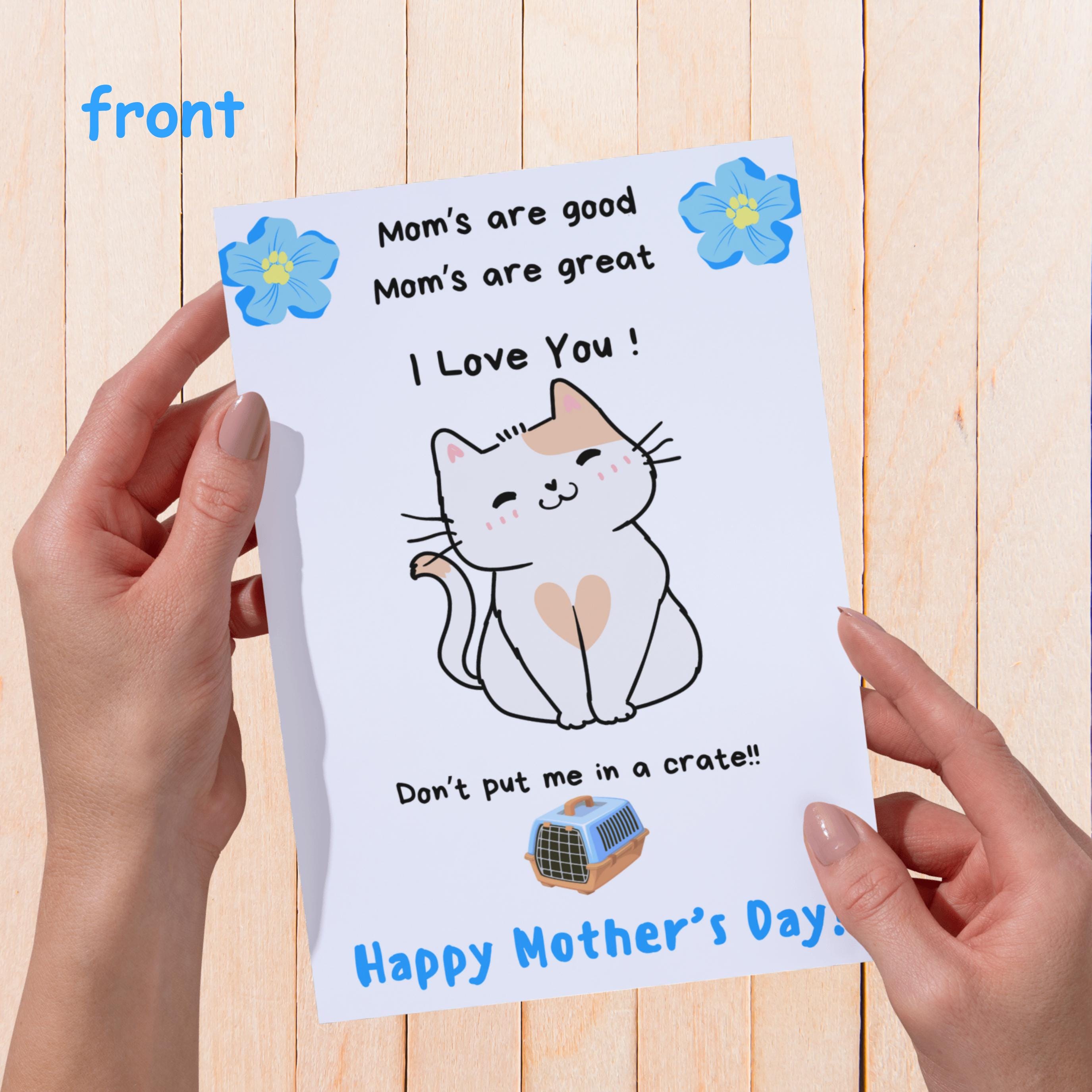 Mother's Day Card for a Cat Mom, Cat Mom Card, Cat Lover Card, Funny ...