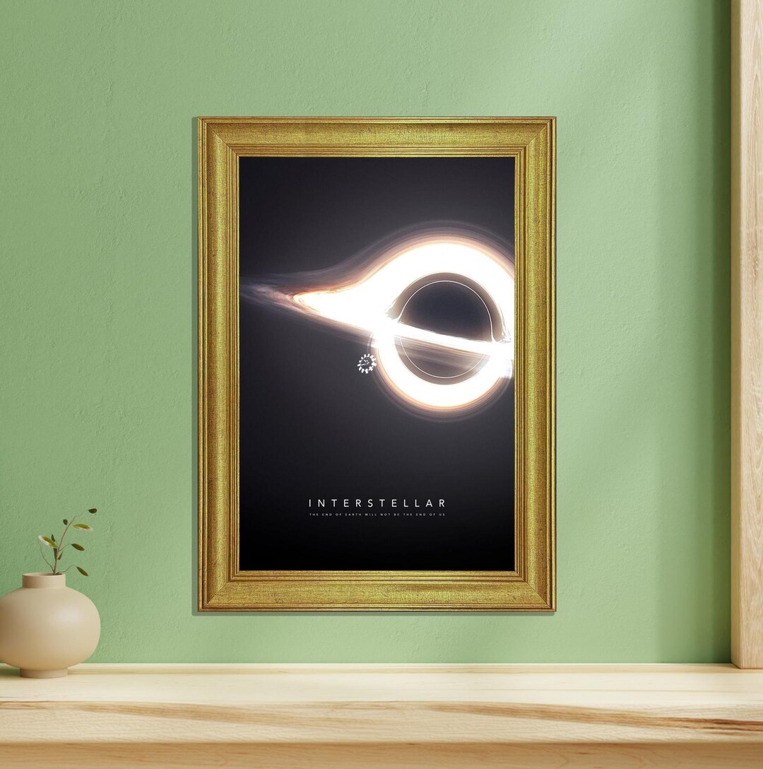 Interstellar Movie Framed Print, Sci-fi Wall Art, Space Exploration ...