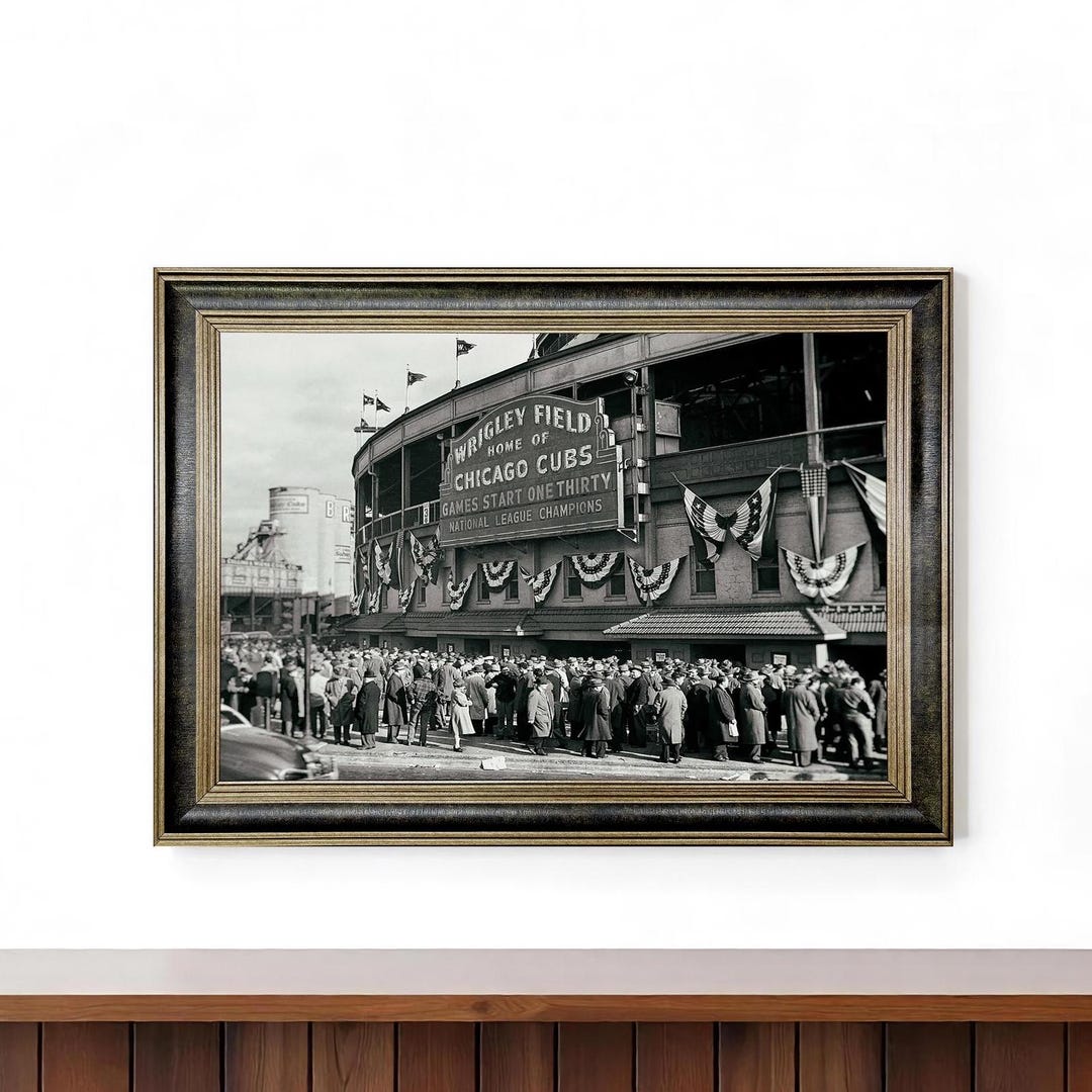 Chicago Field Vintage Baseball Stadium Framed Print Ballpark Poster ...