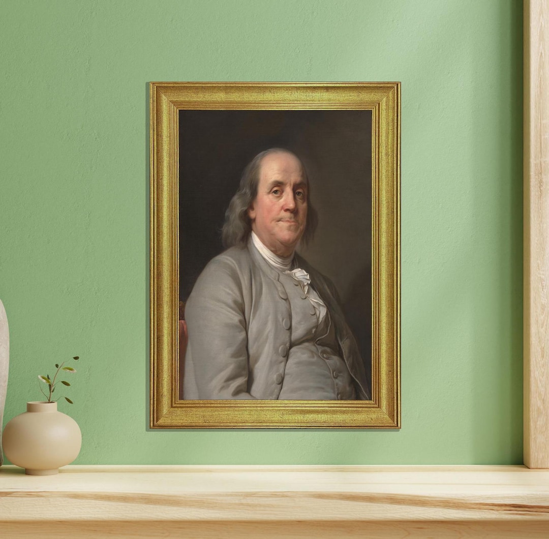 Benjamin Franklin Painting by Joseph Duplessis - Vintage Framed Art for ...