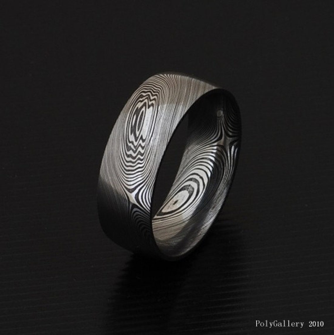 Genuine Stainless Damascus Steel Mens Ring PD10 - Etsy