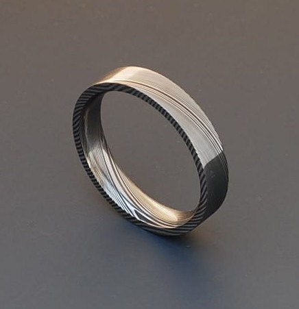 Genuine Stainless Damascus Steel Ring PD25 - Etsy