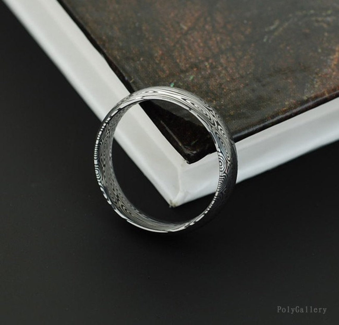 Genuine Stainless Damascus Steel Ring PD11 - Etsy