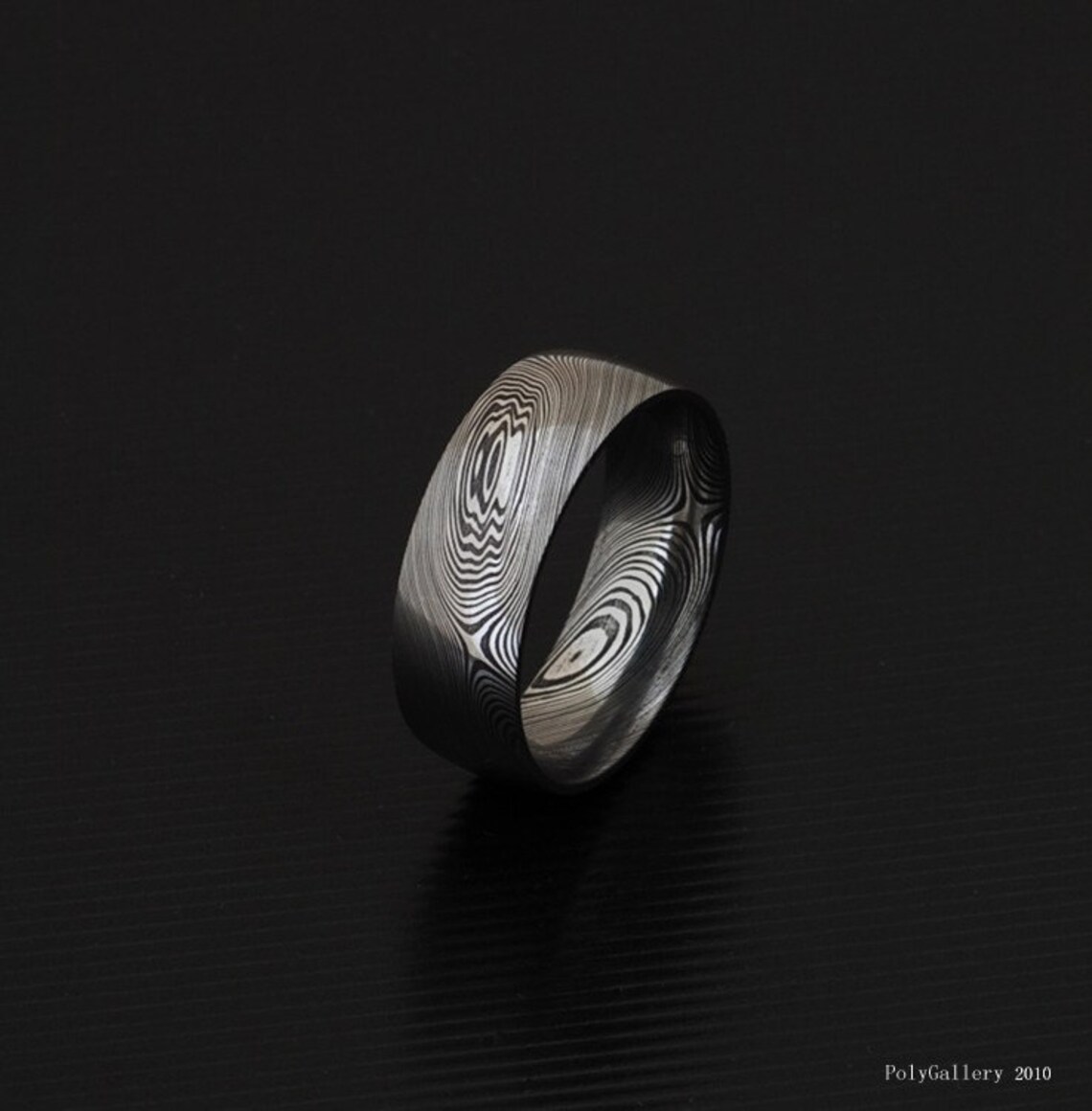 Genuine Stainless Damascus Steel Mens Ring PD10 - Etsy