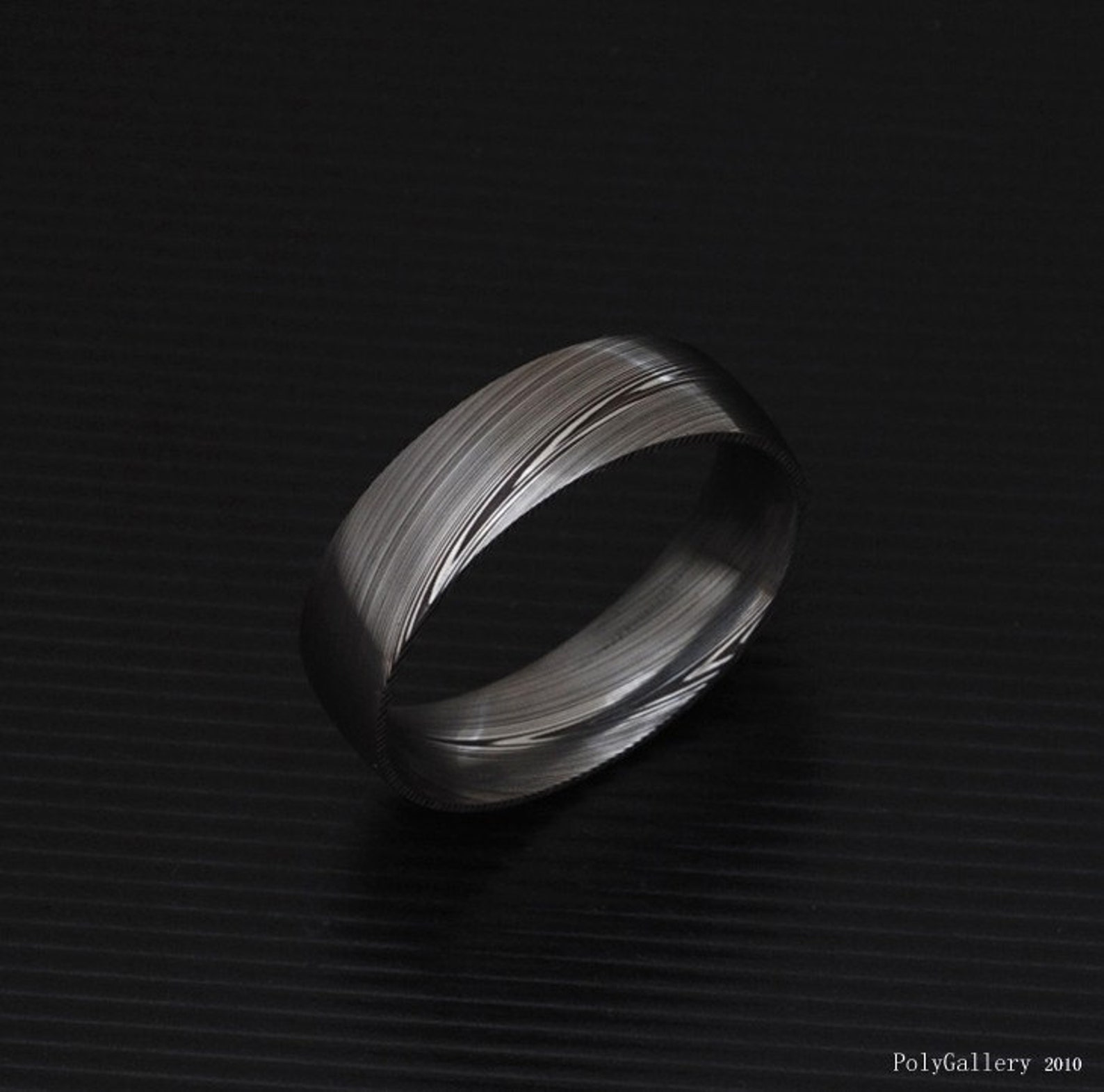 Genuine Stainless Damascus Steel Mens Ring Pd15 Etsy