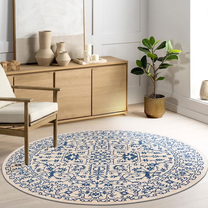 Round Boho Rug - Etsy