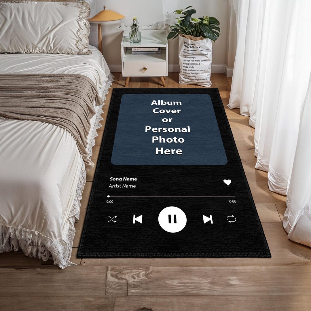 Custom Spotify Rug, Personalized Music Rug, Album Cover Rug, Gift for ...