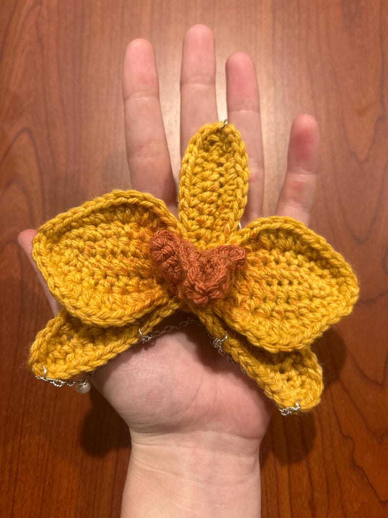 Crochet Orchid Keychain - Etsy