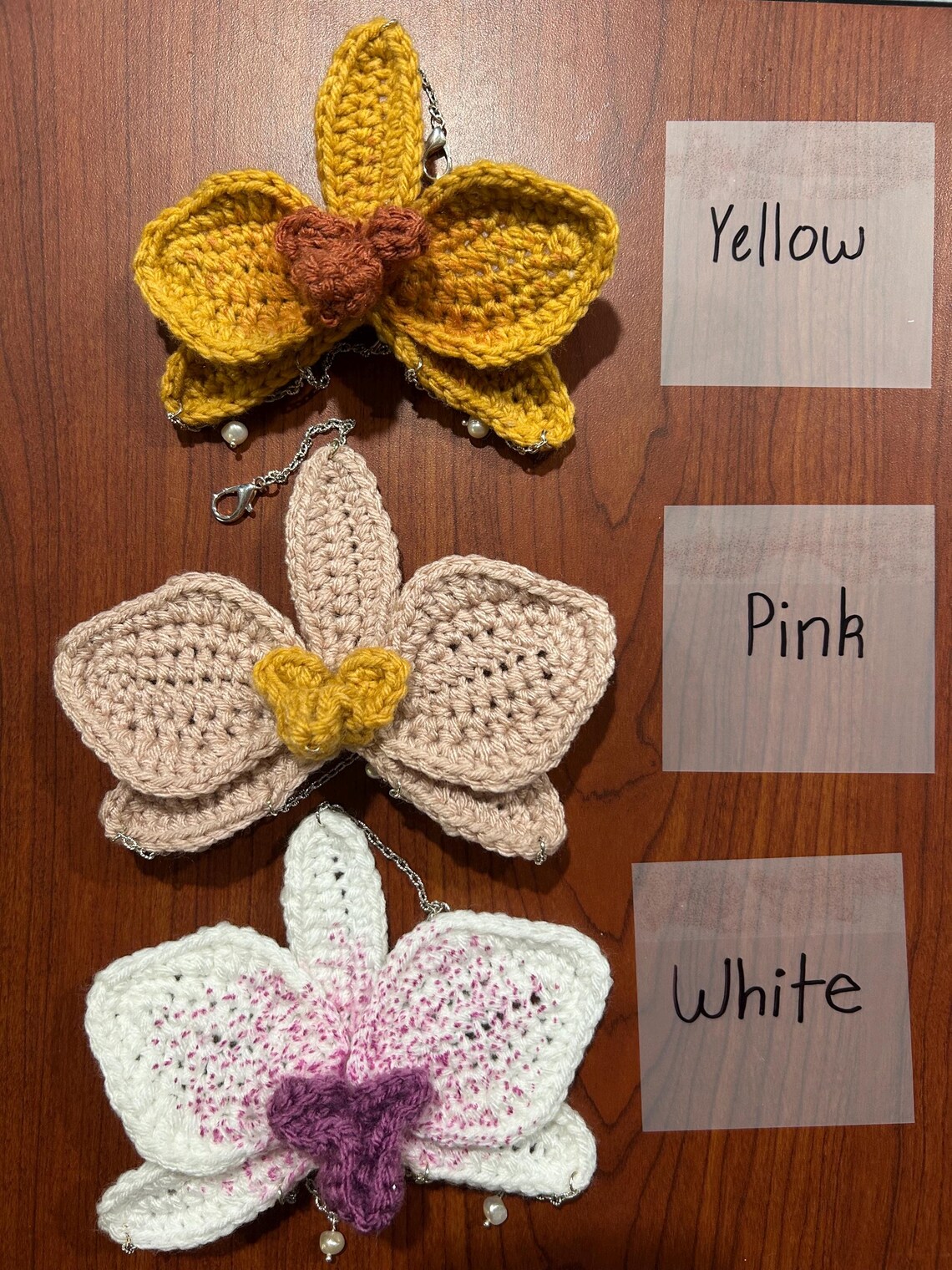 Crochet Orchid Keychain - Etsy