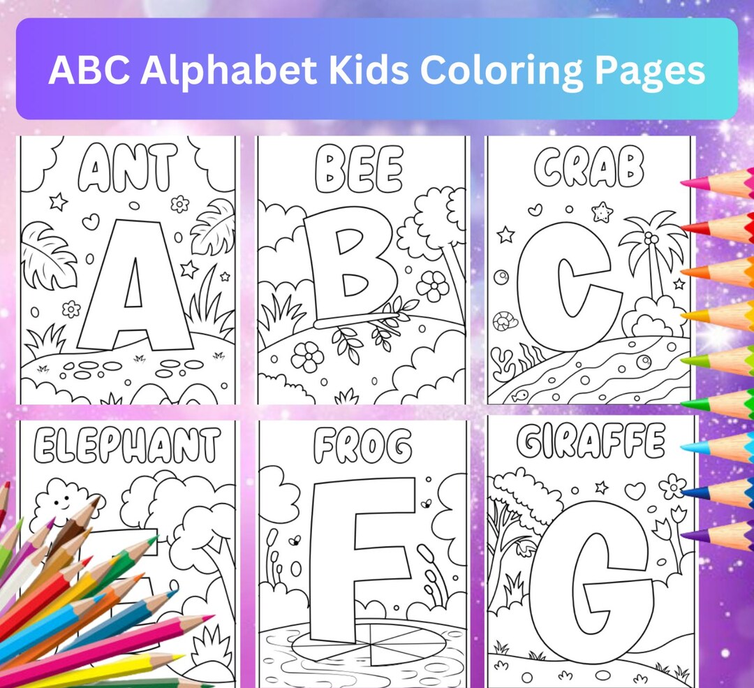 Alphabets Coloring Pages | ABC Coloring | Coloring Pages Alphabet Set ...