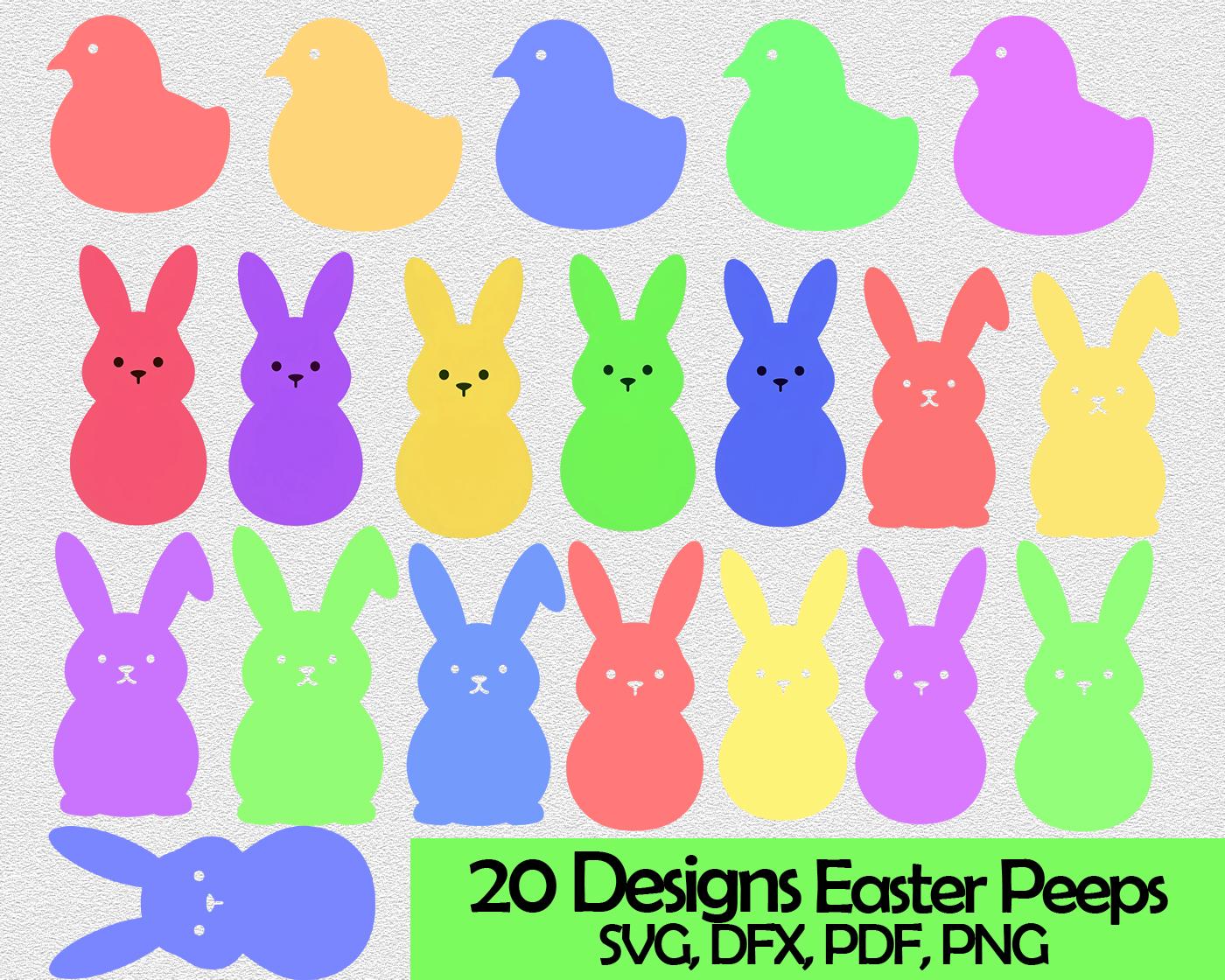 Easter Marshmallow Bunny Peep, Chick Peep, Chillin With My Peeps ...