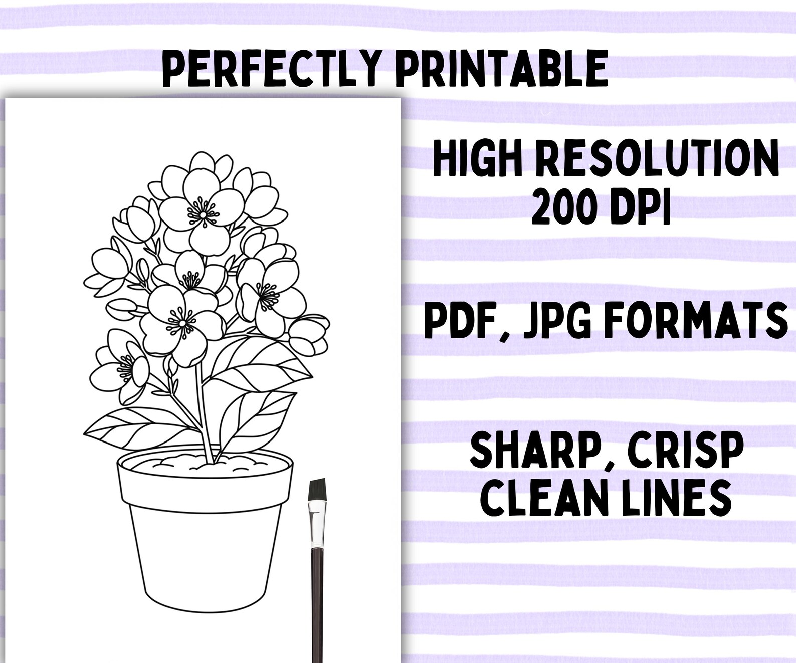 Flowers Coloring Pages for Kids | Cute Bold & Easy Coloring Templates ...