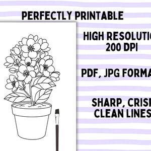 Flowers Coloring Pages for Kids | Cute Bold & Easy Coloring Templates ...