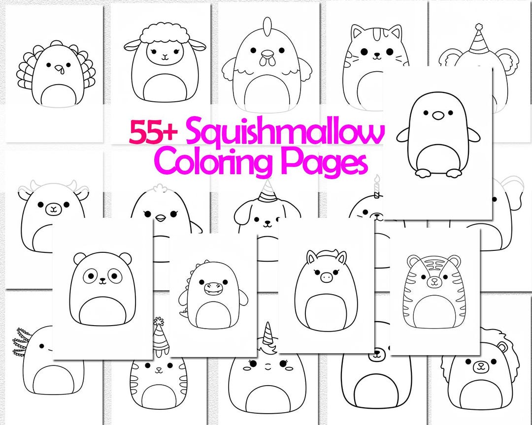Squishmallow Coloring Pages, Squishy Colouring Sheets, Toddlers ...