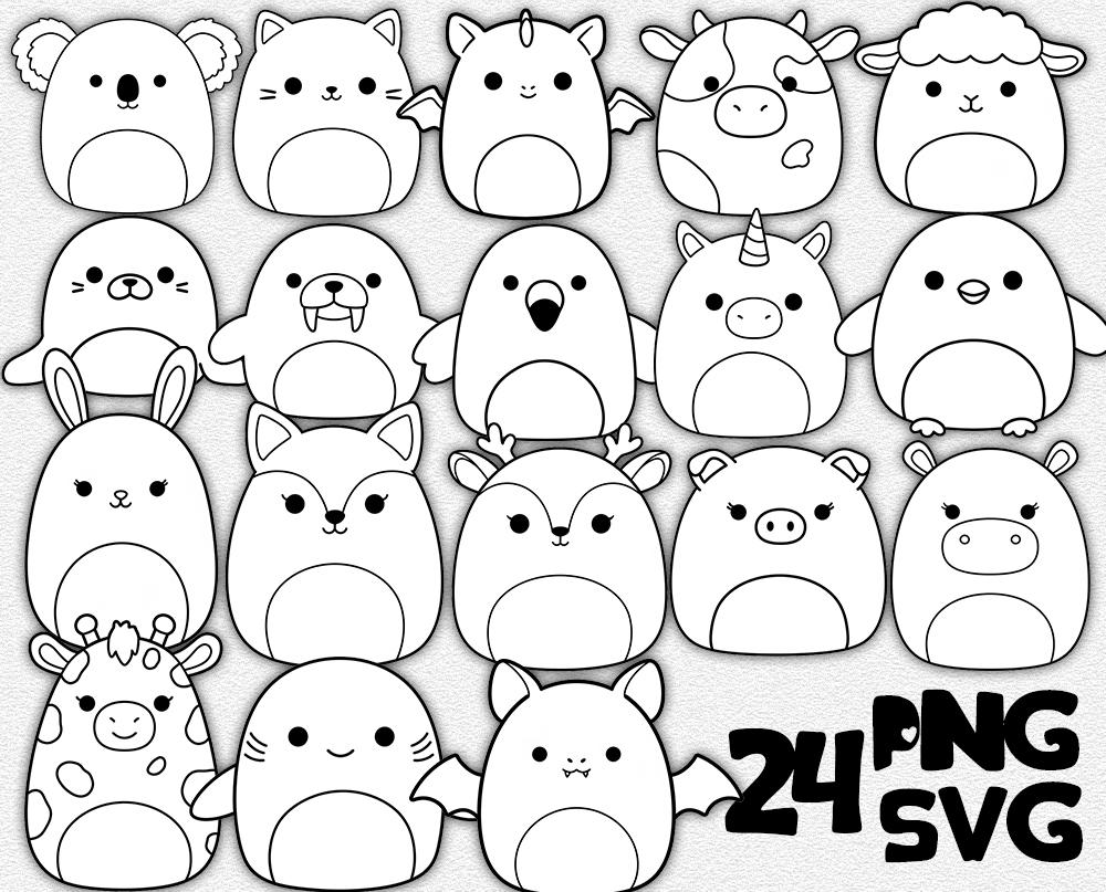 Squishmallow SVG for Circut and Laser Cut, Squishmallow Outline Cut ...